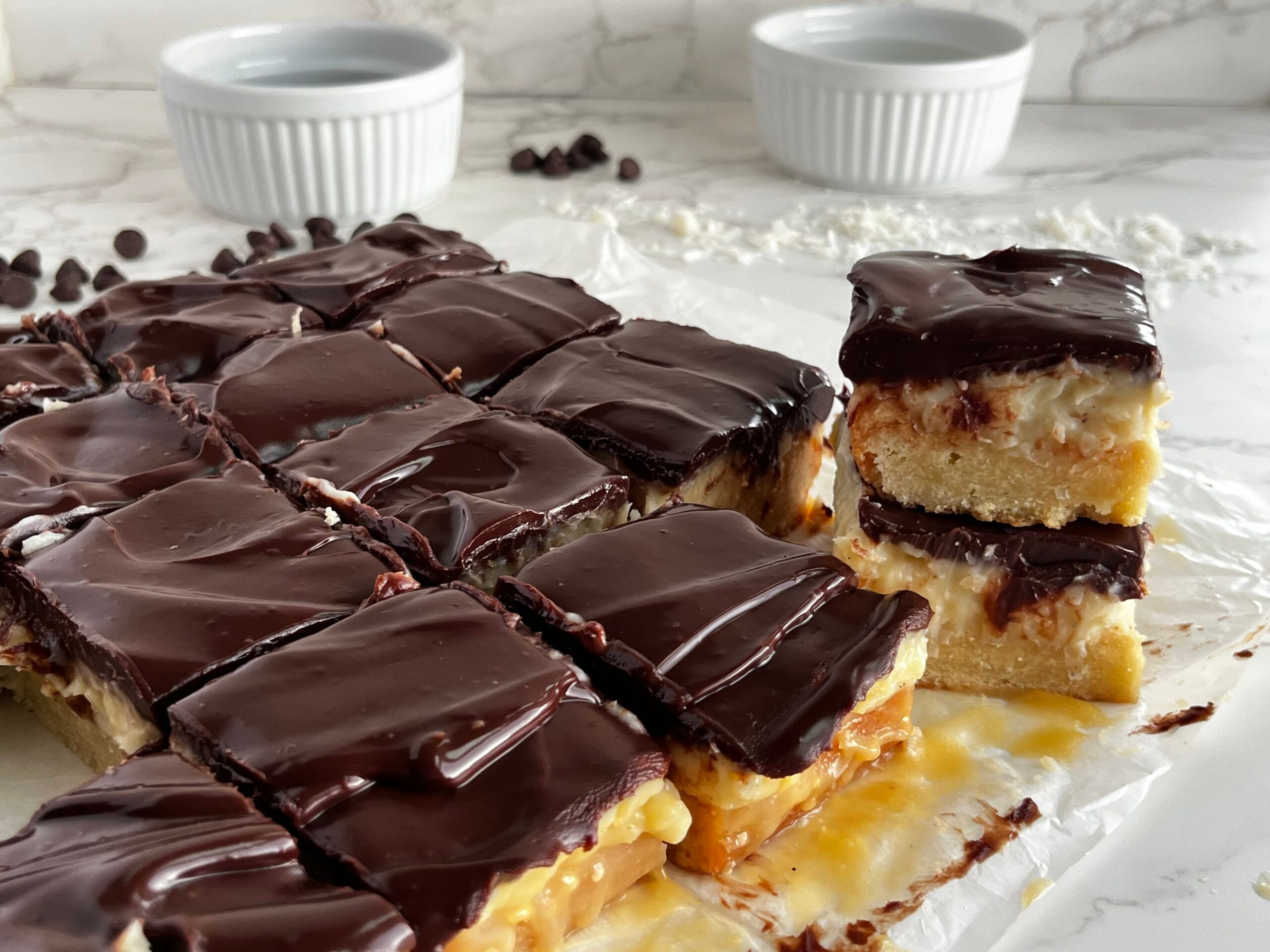 Delicious Millionaire's Coconut Bars - With a Buttery Coconut ...